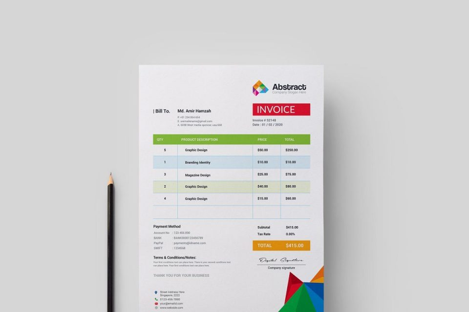 7 Tips On How To Design An Invoice To Look More Professional - Exposay 2025